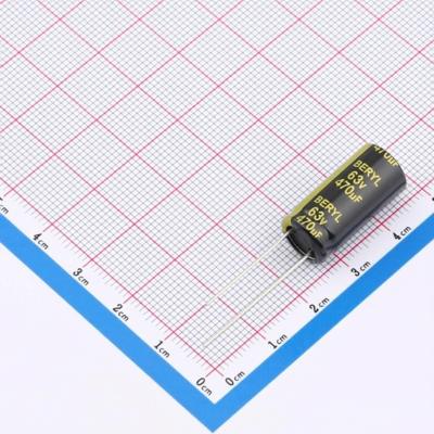 China Miniature Aluminum Electrolytic Capacitors BERYL Electronic Tech RG063M471LO10*20TA-1A1E for Power Supply Output Applications for sale