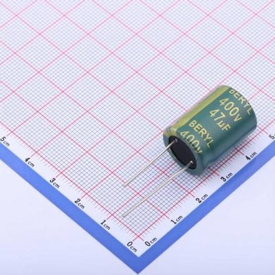 China 47uF 400V Radial Aluminum Electrolytic Capacitor BERYL Electronic Tech RC400M470LO16*22TH-2A1Et IEC 60384 Rated for sale