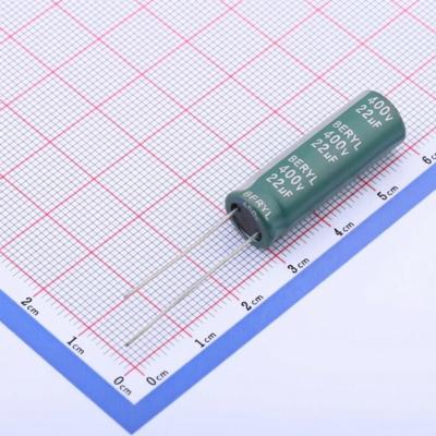China Radial Aluminum Electrolytic Capacitor BERYL Electronic Tech RD400M220LO10*30TH-2A2Et 22uF 400V 105C 8000 Hours Life for sale