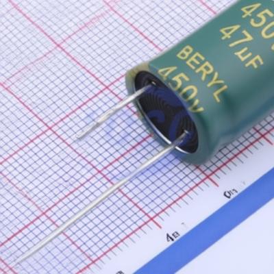 China Aluminum Electrolytic Capacitor Radial 47uF 450V 16x26mm BERYL Electronic Tech RC450M470LO16*26TH-2A1Et Long Life 5000 Hours for sale