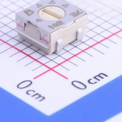 China 4 millimeter square sealed cermet trimming potentiometer with side adjust BOURNS 3314J-1-102E series for sale