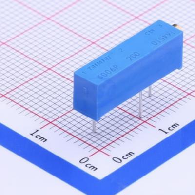 China Industrial sealed multiturn cermet potentiometer BOURNS 3006P-1-200LF with transparent housing and RoHS compliance for sale