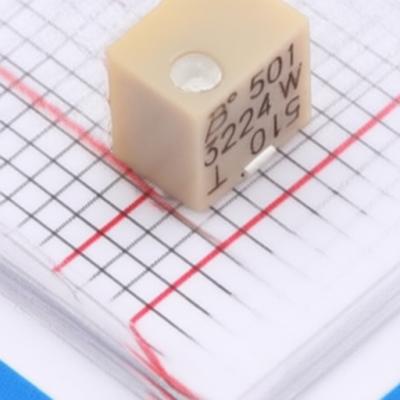 China 4 mm SMD Trimpot Potentiometer BOURNS 3224W-1-501E Surface Mount Sealed Construction Flush Adjustment for sale