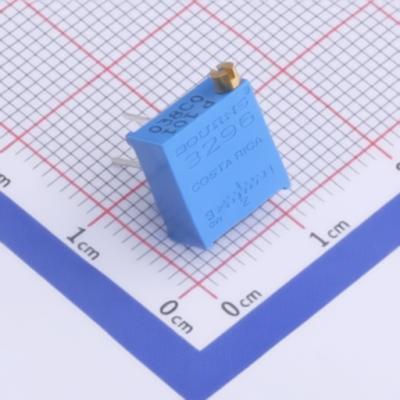 China 3 8 Square Trimpot Potentiometer with Solderable Pins and RoHS Compliance BOURNS 3296P-1-101LF Model for sale