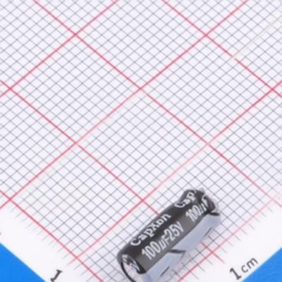 China Safety vent capacitor CapXon KM101M025C110A designed for operation in communication and power supplies for sale