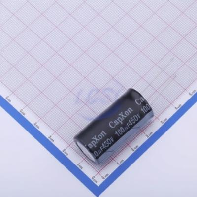 China Durable CapXon KM101M450K355A capacitor KM Series standard 105 with RoHS compliance and safety vent for sale