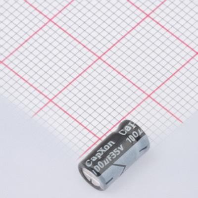 China KM Series CapXon KM101M035E110A Capacitor with Safety Vent Construction and RoHS Compliance Features for sale