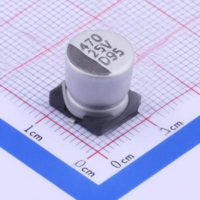 China Low impedance chip type capacitor CapXon DV471M025G105ETR designed for high density PC boards and surface mounting for sale