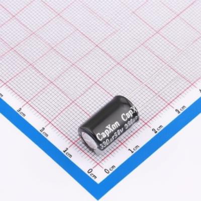 China Long Endurance CapXon GH331M050G160A Aluminum Electrolytic Capacitor with Safety Vent and PET Sleeve for sale