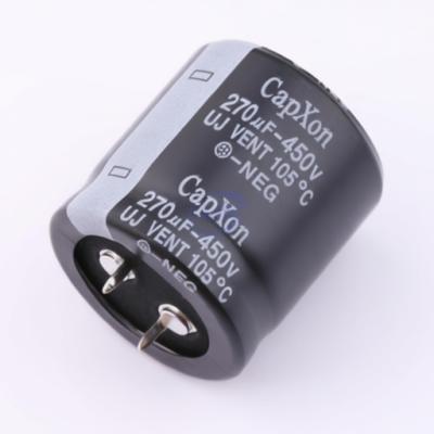 China Automotive grade aluminum electrolytic capacitor CapXon KL100M450G160A with AEC Q200 certification for sale