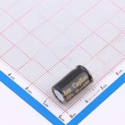 China Durable CapXon FK100m400G160A capacitor featuring safety vent and RoHS compliance for lighting systems for sale