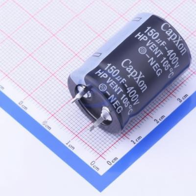 China snap in capacitor CapXon HP151M400M310A with fixed terminal spacing and explosion proof aluminum case for sale
