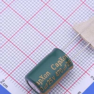 China Radial GF Series Capacitors Including CapXon GF471M025G160ETA for in Computer Peripherals and Motherboards for sale