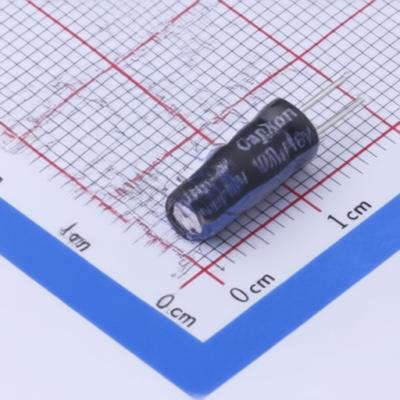 China Electrolytic Capacitor CapXon KM101M016C110ECA 100uF 16V Radial Leaded Capacitor for Electronic Circuits for sale