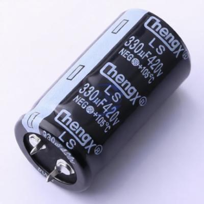 China Snap In Terminal Aluminum Electrolytic Capacitor Chengx LS337M420O45RR0VH2SP0 for Harsh Environment for sale