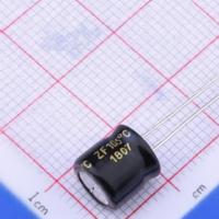 China 470uF aluminum capacitor Chengx ZF477M016F07RR0VH4FPV with black PVC sleeve and 16 volts working voltage for sale