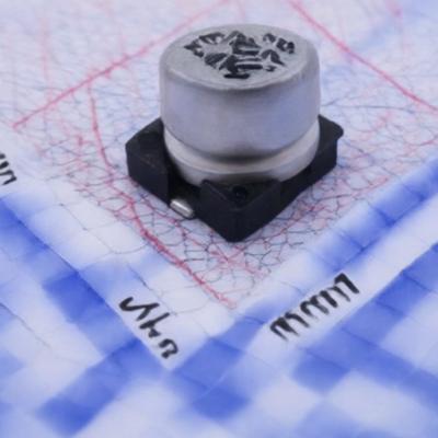 China Electronic V chip Aluminum Electrolytic Capacitors Chengx RVT1E100M0405 with 105 Degree Temperature Rating for sale