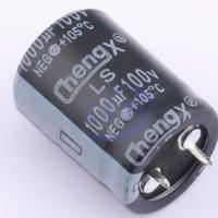 China Performance Aluminum Electrolytic Capacitor Chengx LS108M100N30RR0VH2SP0 with Snap In Terminal Design for sale