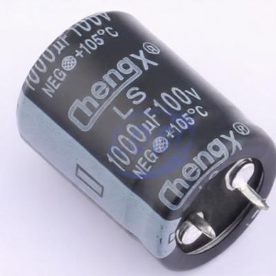 China Performance Aluminum Electrolytic Capacitor Chengx LS108M100N30RR0VH2SP0 with Snap In Terminal Design for sale