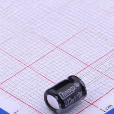 China Aluminum Electrolytic Capacitor Chengx KS227M010E07RR0VH2FP0 with 105 Degree Operating Temperature for sale