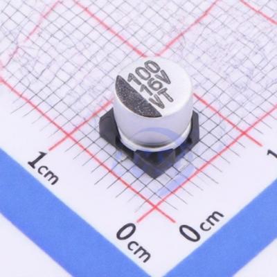 China VT Series V Chip Aluminum Electrolytic Capacitor 4 Volt 45.4 mm Case Size Chengx VT107M016E5DRR0NB1VP0 for sale