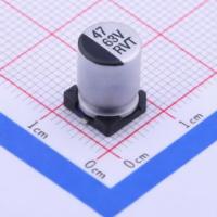 China Durable aluminum electrolytic capacitor V chip type Chengx RVT1J470M0810 meeting JIS and RoHS standards for sale