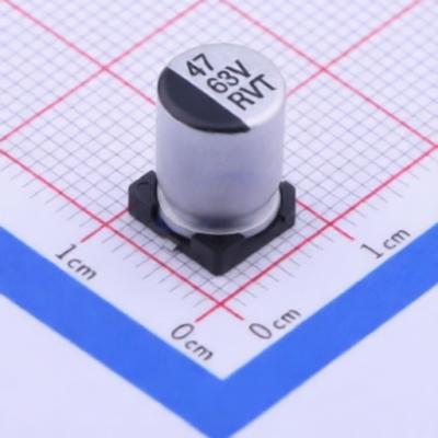 China Durable aluminum electrolytic capacitor V chip type Chengx RVT1J470M0810 meeting JIS and RoHS standards for sale