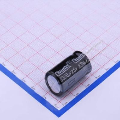 China Aluminum Electrolytic Capacitors Chengx KM338M025K25RR0VH2FP0 with Wide Voltage and Capacitance Range for sale