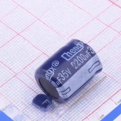 China 2200uF 35V High Frequency Capacitor Purple Color Gasket Chengx GR228M035L20RR0VZ2FPD Electronic Component for sale
