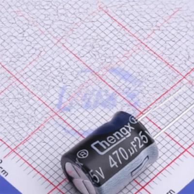 China Aluminum Electrolytic Capacitors Chengx KM477M025G13RR0VH2FP0 with wide voltage and capacitance range for sale