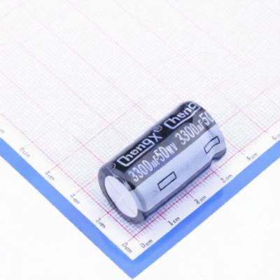 China Long Lasting Aluminum Electrolytic Capacitor Chengx KM338M050L30RR0VH2FP0 Rated for 6.3 to 250 Volts for sale