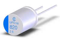 China Conductive Polymer Aluminum Solid Capacitor Chinsan UPS1C122MNN1012L for Long Lifespan Applications for sale