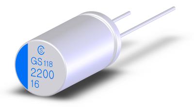 China Compact Conductive Polymer Aluminum Solid Capacitors Chinsan UGS1V681MNN1020U with Performance at 105C for sale
