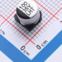 China Vibration resistant lead free reflow solderable capacitor ChuangHui LHT1VM101E054SP high temperature long life for sale