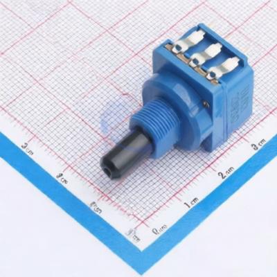 China Versatile potentiometer CTR R16912NS-FB19B8.0-B103-00A with 10K resistance B taper and integrated rotating switch for sale