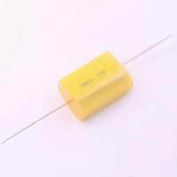 China film capacitor Dersonic CFT2J105K0DR280NY100 with yellow flat shape and Mylar tape outer envelope packaging for sale