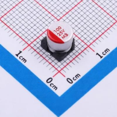 China Solid State Surface Mount Capacitor Econd MB101M025E060T000 100uF 25V 6.3x6mm Electrolytic Capacitor for sale