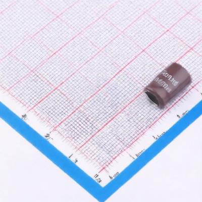 China Compact Econd 1000uF10V8x12GL aluminum electrolytic capacitor with coffee white sleeve and RoHS certification for sale