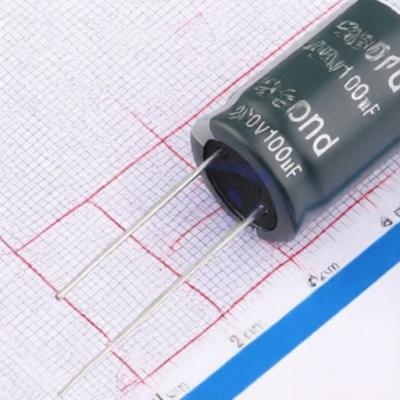 China Energy Econd 100uF200V16x26FK aluminum electrolytic capacitor suitable for LED power supplies and energy saving lamps for sale
