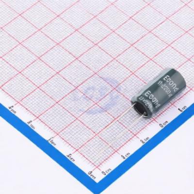 China Electrolytic Capacitor Econd 2200uF10V10x20GF Designed for in Motherboards and Industrial Applications for sale