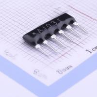 China Miniature high density thick film network resistor FH A06-103JP with ceramic substrate and lead pins for sale