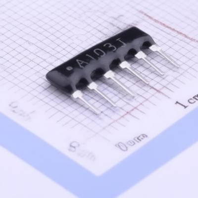 China Miniature high density thick film network resistor FH A06-103JP with ceramic substrate and lead pins for sale