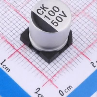 China Conductive Polymer Aluminum Electrolytic Capacitor Fujicon Elec CK1H101M-CRG10 High Temperature Rated for sale