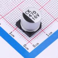 China High Voltage Conductive Polymer Aluminum Capacitors Chip Type Fujicon Elec CK1C471M-CRG10 with Long Life Assurance for sale