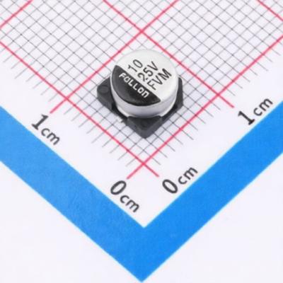 China Durable compact capacitor FOLLON EFVM025ADA100M0640 with 2000 hours endurance and RoHS certification for sale