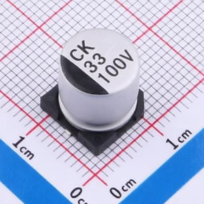 China Chip Type Conductive Polymer Aluminum Electrolytic Capacitor Fujicon Elec CK2A330M-CRG10 with Long Operating Life for sale