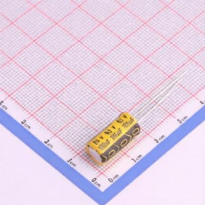 China Miniature single ended aluminum electrolytic capacitors Guangdong TOPAZ Elec Tech ELJ1J101M081600Y tested components for sale