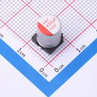 China Low ESR Conductive Polymer Aluminum Solid Capacitors Suitable for High Frequency Honor Elec HV1C477M0810PZ Applications for sale