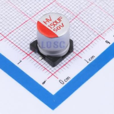 China Conductive Polymer Aluminum Solid Capacitors Low Leakage Current Honor Elec HV1H157M1010PZ Chip Type for sale