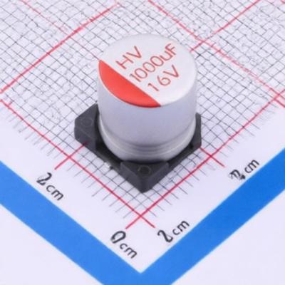 China 105C Rated Conductive Polymer Aluminum Solid Capacitor Honor Elec HV1C108M1010PZ for High Density PC Boards for sale